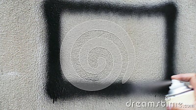 Painting Peace Sign With A Spray Can That Draw New Graffiti On The Old ...