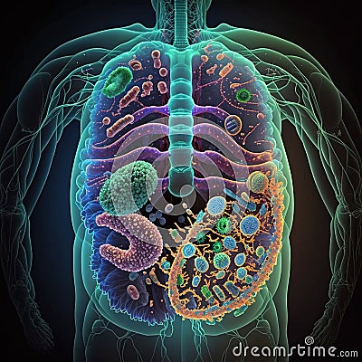 Human Microbiome Map Royalty-Free Stock Image | CartoonDealer.com ...