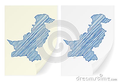 Pakistan Scribble Map Vector Illustration | CartoonDealer.com #137374362