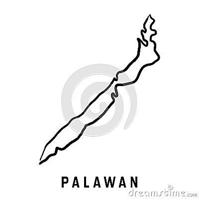 Palawan Island Hand Drawn Map Cartoon Vector | CartoonDealer.com #264096617