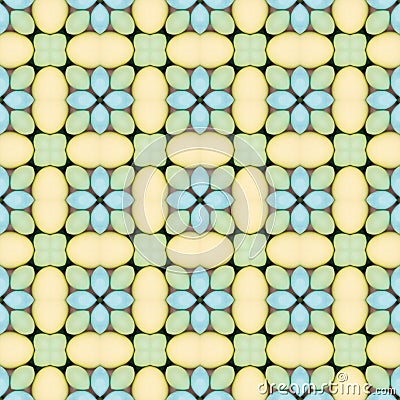 Pale Flower Mosaic Detailed Seamless Textured Pattern Background Stock ...