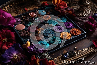 Palette Full Of Bold And Daring Colors For A Dramatic Look Royalty-Free ...