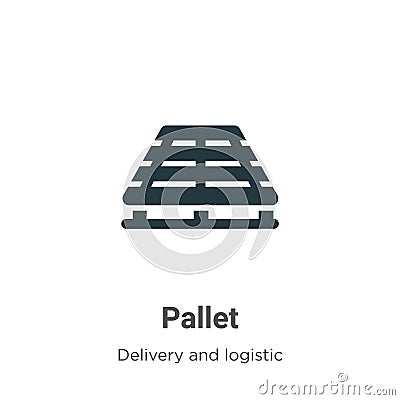 Pallet Vector Icon On White Background. Flat Vector Pallet Icon Symbol ...