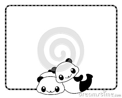 Panda Frame / Border Vector Illustration | CartoonDealer.com #22690608