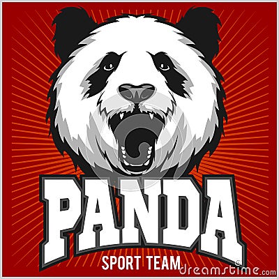 Panda. Template For Pandas Sport Team Logo. Vector Illustration ...