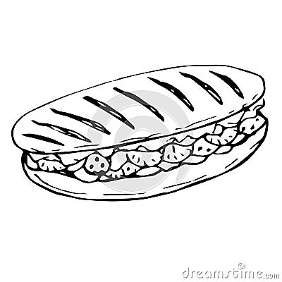 Panini Vector Illustration, Hand Drawing Doodle | CartoonDealer.com ...