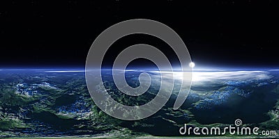 Earth From Orbit, HDRI, 3d Rendering Stock Image | CartoonDealer.com ...