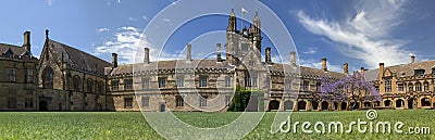 Panorama Of The Main Quad, University Of Sydney. Royalty Free Stock ...