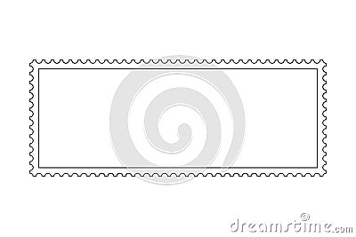 Panoramic Postage Stamp Outline Border Vector | CartoonDealer.com ...