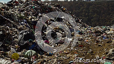 Panoramic Shot of a City Dump. Plastic Pollution 4K Stock Video - Video ...