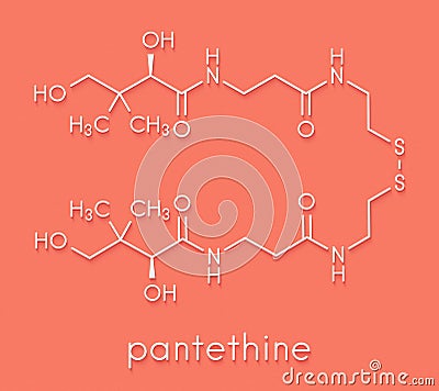 Pantethine Dimeric Vitamin B5 Molecule. Used In Dietary Supplements ...