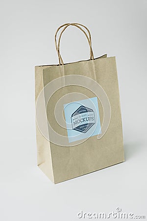 Paper Bag Mockup Label Logo Royalty-Free Stock Image | CartoonDealer ...