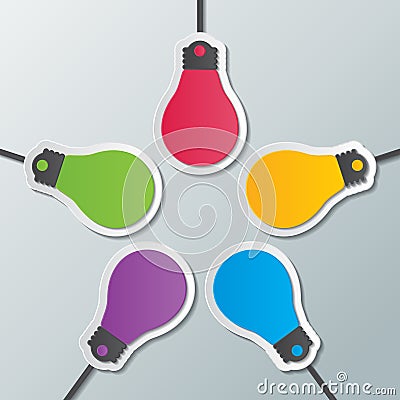 Paper Bulb Infographic Template Royalty Free Stock Photos - Image: 36337328