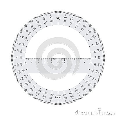 Paper Circular Protractor Vector Illustration | CartoonDealer.com ...
