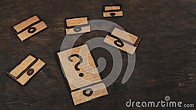 Paper Drawing Device Question Mark Sharp Table Stock Video - Video of ...