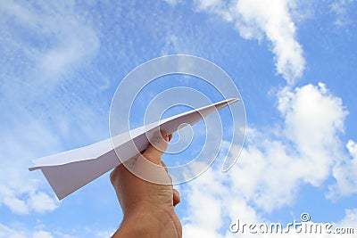 Paper Plane Launch Stock Images - Image: 371804