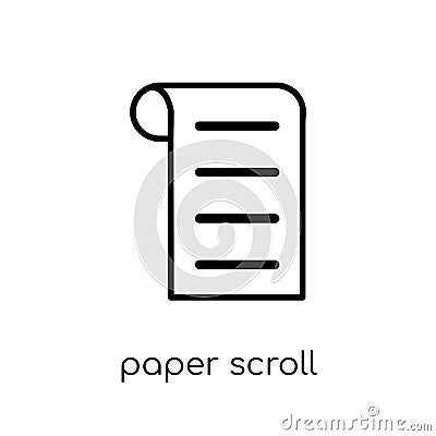 Paper Scroll Icon From Museum Collection. Cartoon Vector ...