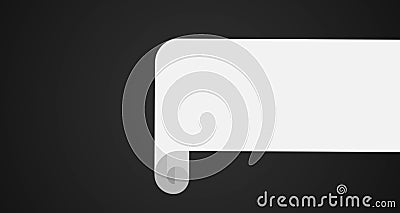 Paper Scroll Unfolding into Empty Frame Cartoon Animation Rendering on ...