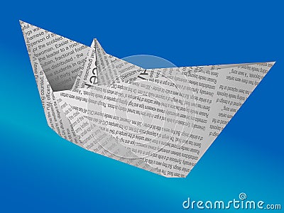 Paper Ship Cartoon Vector | CartoonDealer.com #3631079