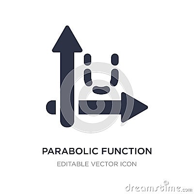 Parabolic Function Icon On White Background. Simple Element ...