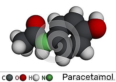 Paracetamol, Acetaminophen Molecule. It Is Is A Non-opioid Analgesic ...