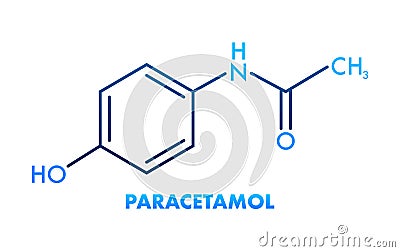 Paracetamol Formula For Medical Design. Paracetamol Chemical Formula On ...
