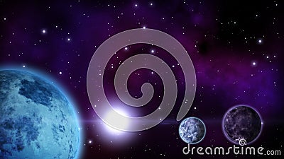 Parade of Planets with Empty Space for Your Text. Loop. Stock Video ...