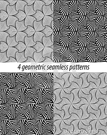 4 Paradox Zentangle Patterns Vector Illustration | CartoonDealer.com ...