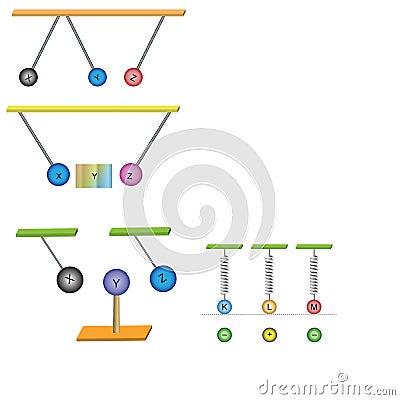 Physics - Electric Positive And - Negative Charged Particles Stock ...
