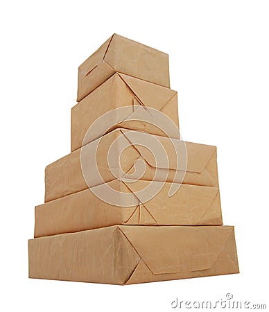 Parcel Wrapped With Brown Paper Stock Photo | CartoonDealer.com #25242486