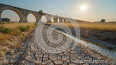 A Parched Landscape Caused By Lack Of Rainfall. Concept Dry Climate ...