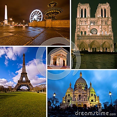 Paris Collage Royalty Free Stock Photography - Image: 23899377