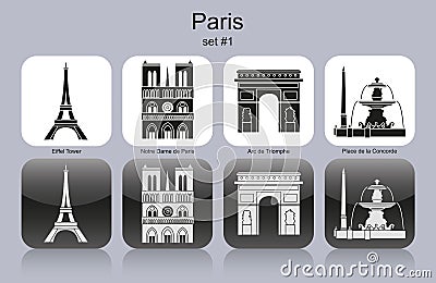 Paris Icons Stock Photos - Image: 35385453
