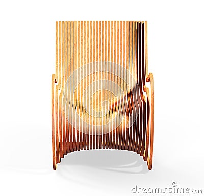Park Bench Arc On A White Background. Front View. 3d Render Imag Stock ...