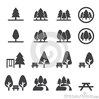 Park Icon Set Stock Vector - Image: 57521351