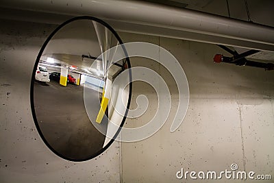 Parking Garage Mirror Stock Photo - Image: 46896472