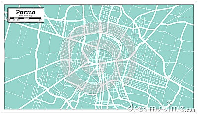 Parma Italy City Map In Retro Style. Outline Map Cartoon Vector ...
