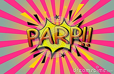 PARP Comic Speech 3d Text Style Effect High Resolution Cartoon Vector ...
