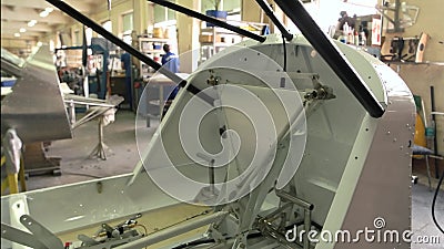 Part Of Airplane In Workshop. Stock Video - Video of engineering ...
