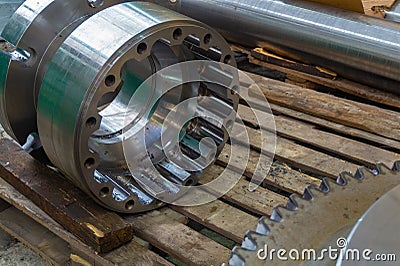 Part Of The Gear Wheel With Internal Splines After Fabrication Royalty ...