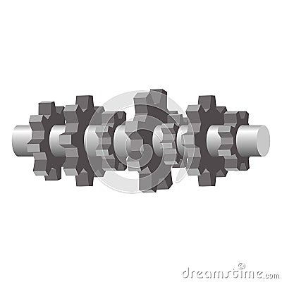 Part Of The Gearbox Mechanism. Cartoon Vector | CartoonDealer.com ...
