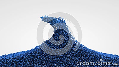 Particle-based 3D Fluid Simulation. Fluid Collision. Particle Flow ...