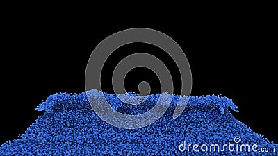 Particle-based 3D Fluid Simulation. Fluid Collision. Alpha Channel ...