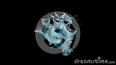 Particle Explosion of 3D Spheres in a Blue and White Gradient. Stock ...