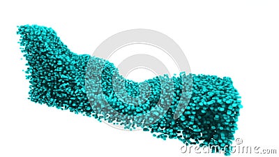 Particle Flow. Fluid Collision. Particle-based 3D Fluid Simulation. 3D ...