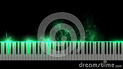 Particles Floating Out Od Piano Keyboard Stock Video - Video of ...
