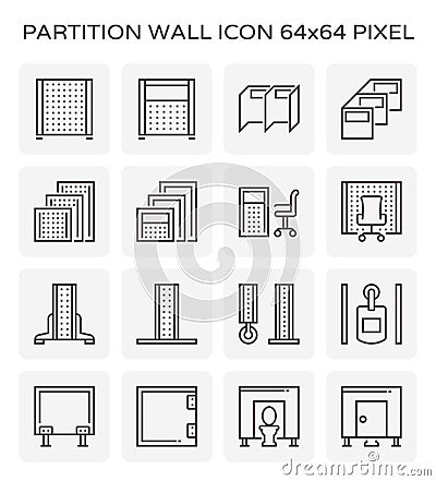 Partition Wall Icon Cartoon Vector | CartoonDealer.com #122722233