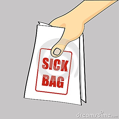 Pass The Sick Bag Cartoon Vector | CartoonDealer.com #72250477