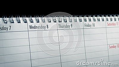 Passing Calendar Days Closeup Stock Footage - Video of week, blank ...