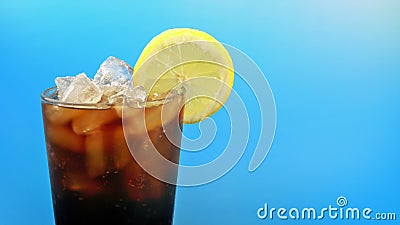 Passing Iced Coke Drink with Lemon Stock Footage - Video of lemon ...